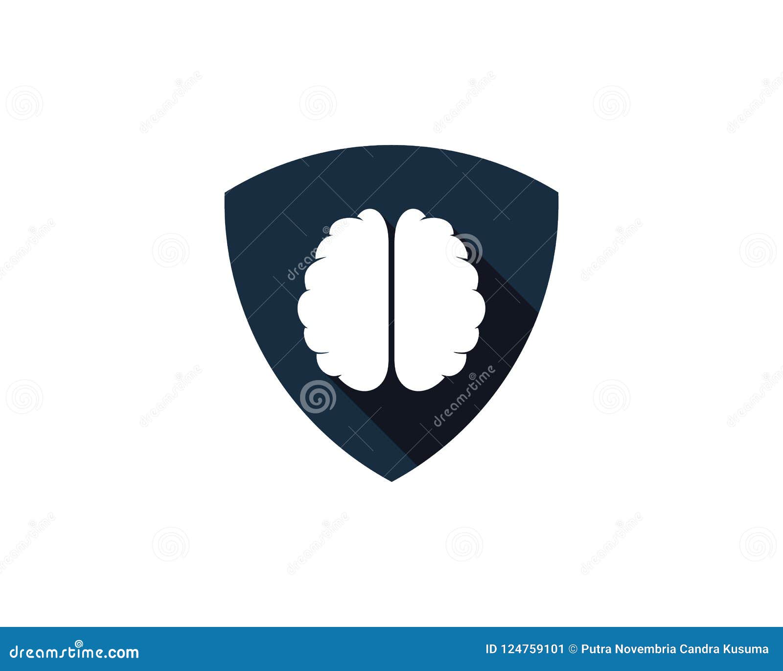 Guard Brain Logo Icon Design Stock Vector - Illustration of defense ...