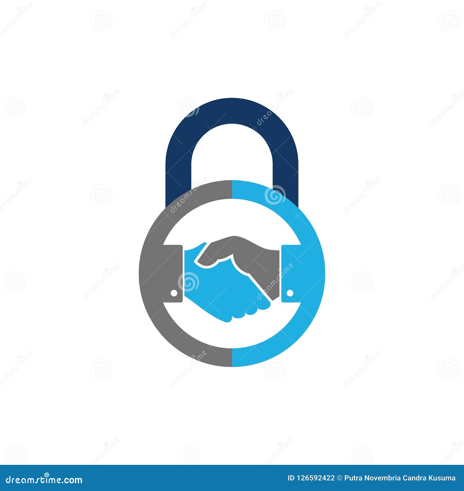 Handshake Lock Logo Icon Design Stock Vector - Illustration of meeting ...