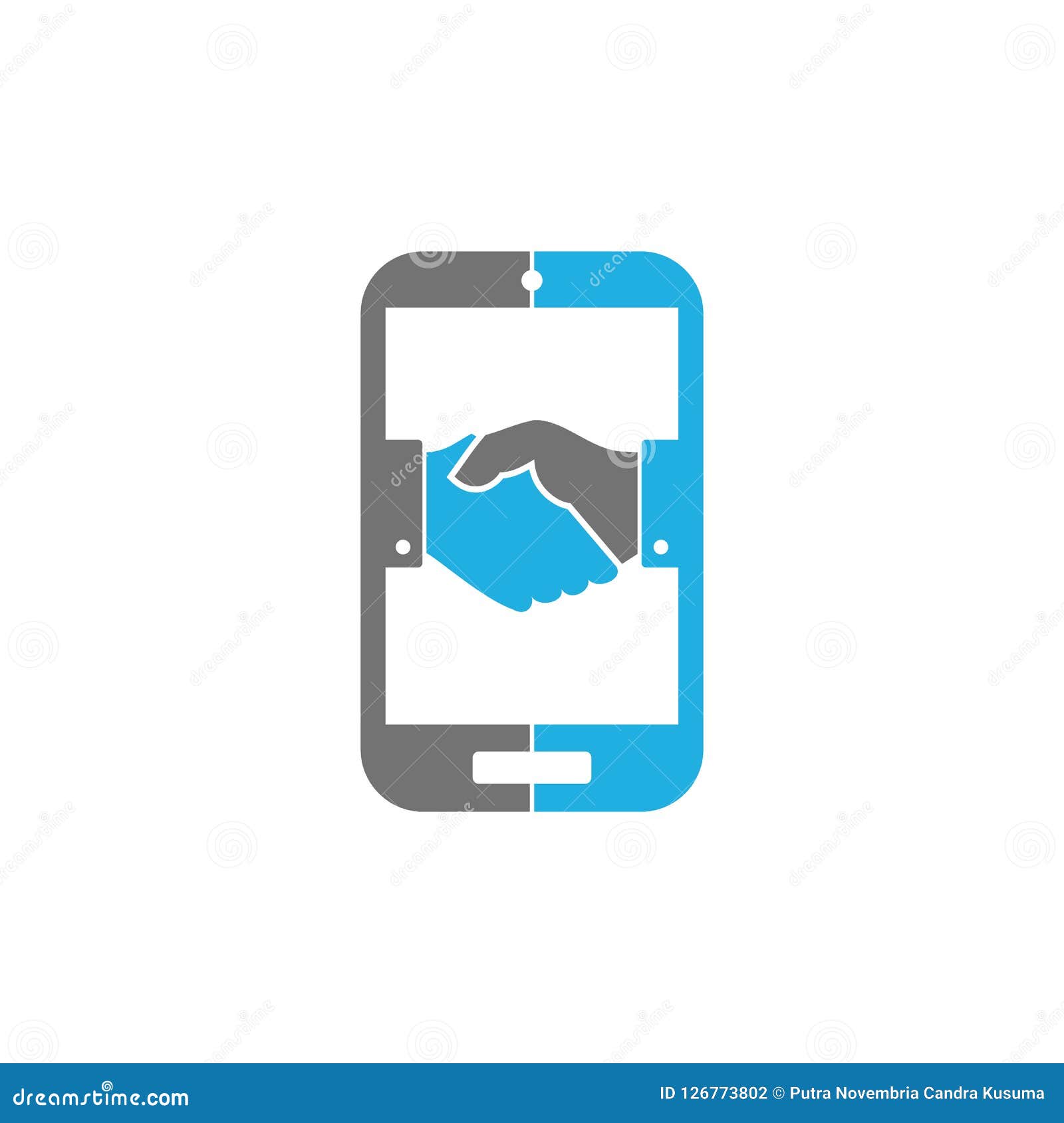 Handshake Mobile Logo Icon Design Stock Vector - Illustration of call ...
