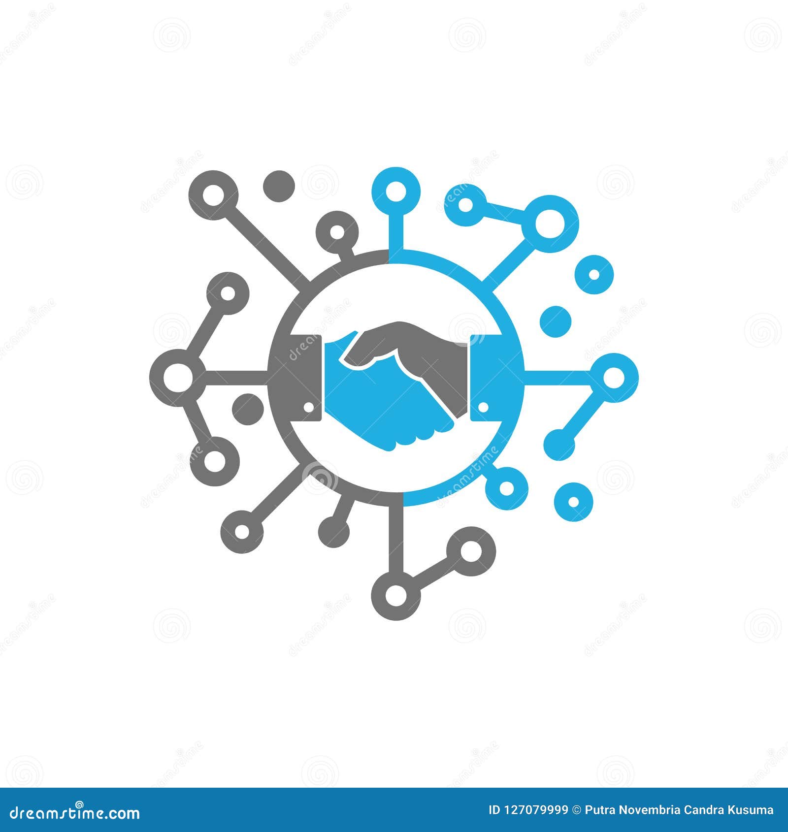 Handshake Network Logo Icon Design Stock Vector - Illustration of media ...