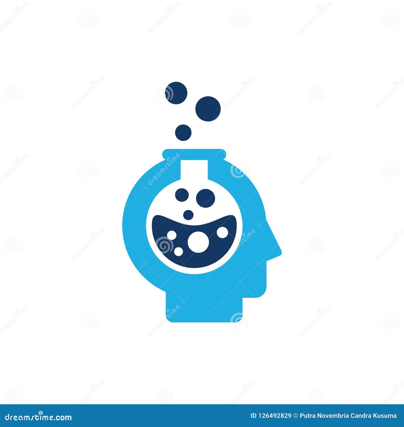 Head Lab Logo Icon Design stock illustration. Illustration of ...
