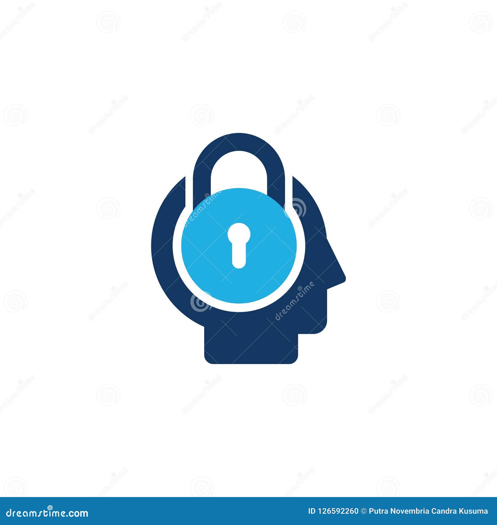 Head Lock Logo Icon Design stock vector. Illustration of innovation ...