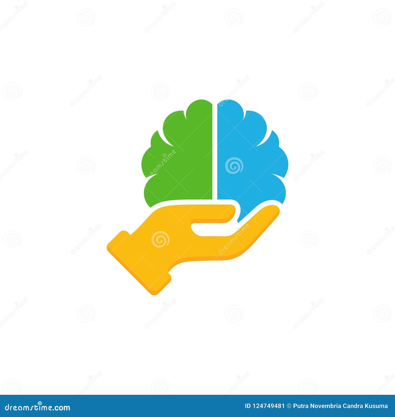 Help Brain Logo Icon Design Stock Vector - Illustration of donation ...
