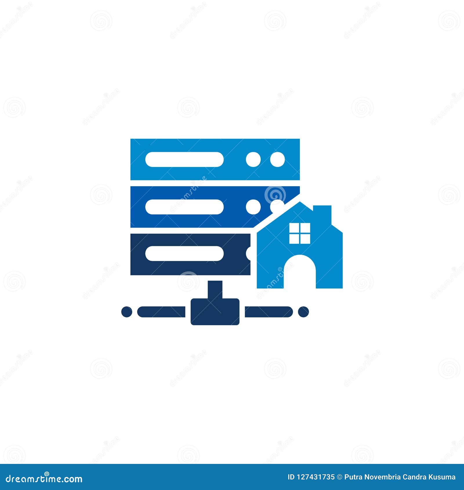 House Server Logo Icon Design Stock Illustration - Illustration of ...