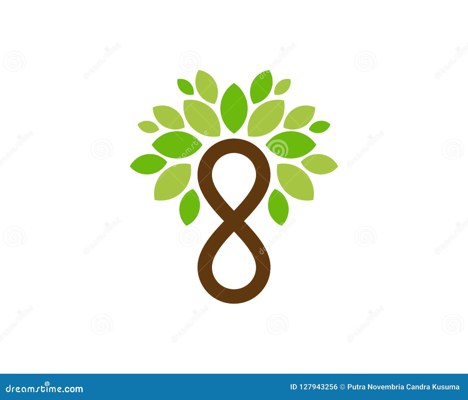 Infinite Tree Logo Icon Design Stock Vector - Illustration of forest ...