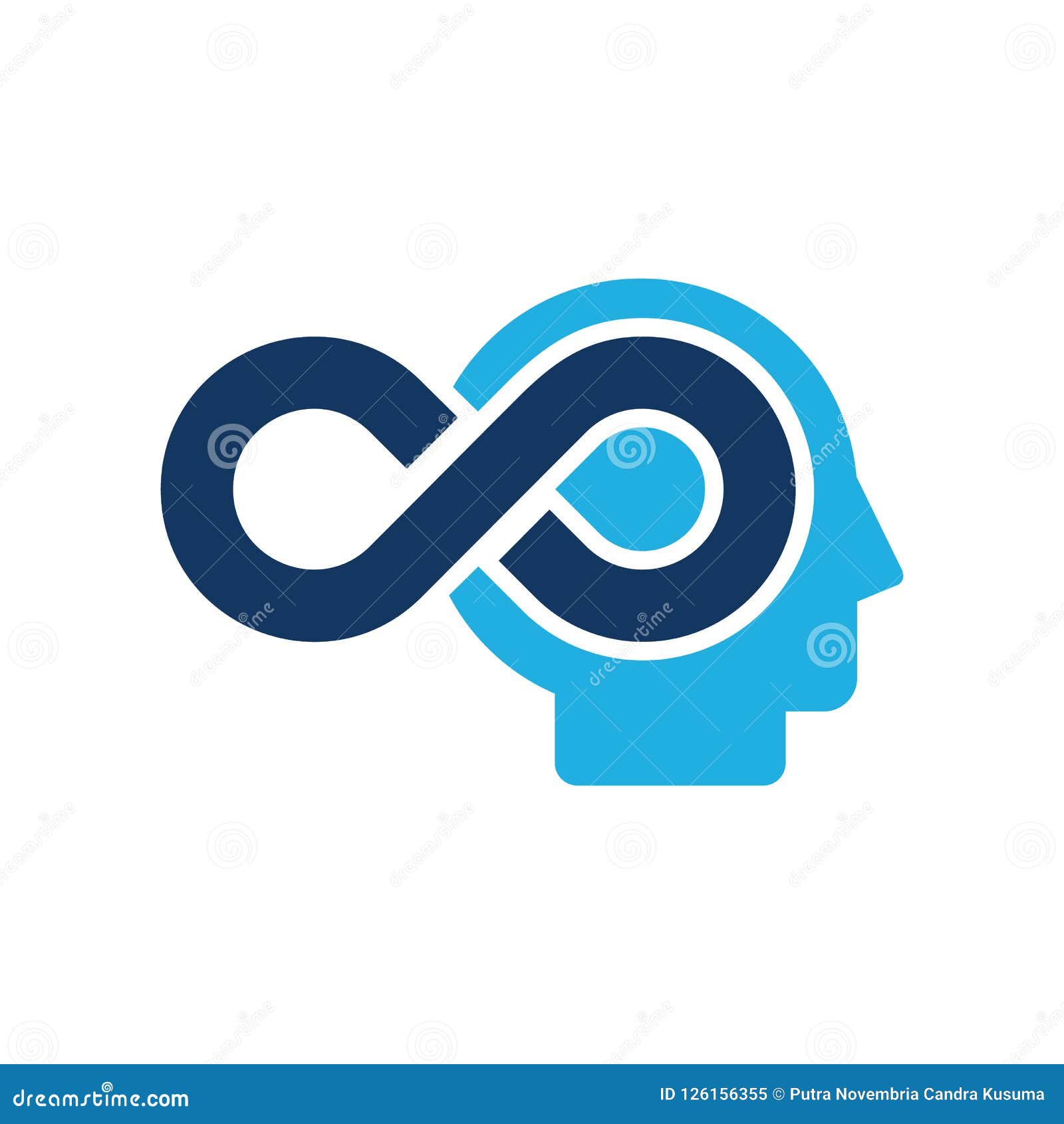 Infinity Head Logo Icon Design Stock Vector - Illustration of idea ...