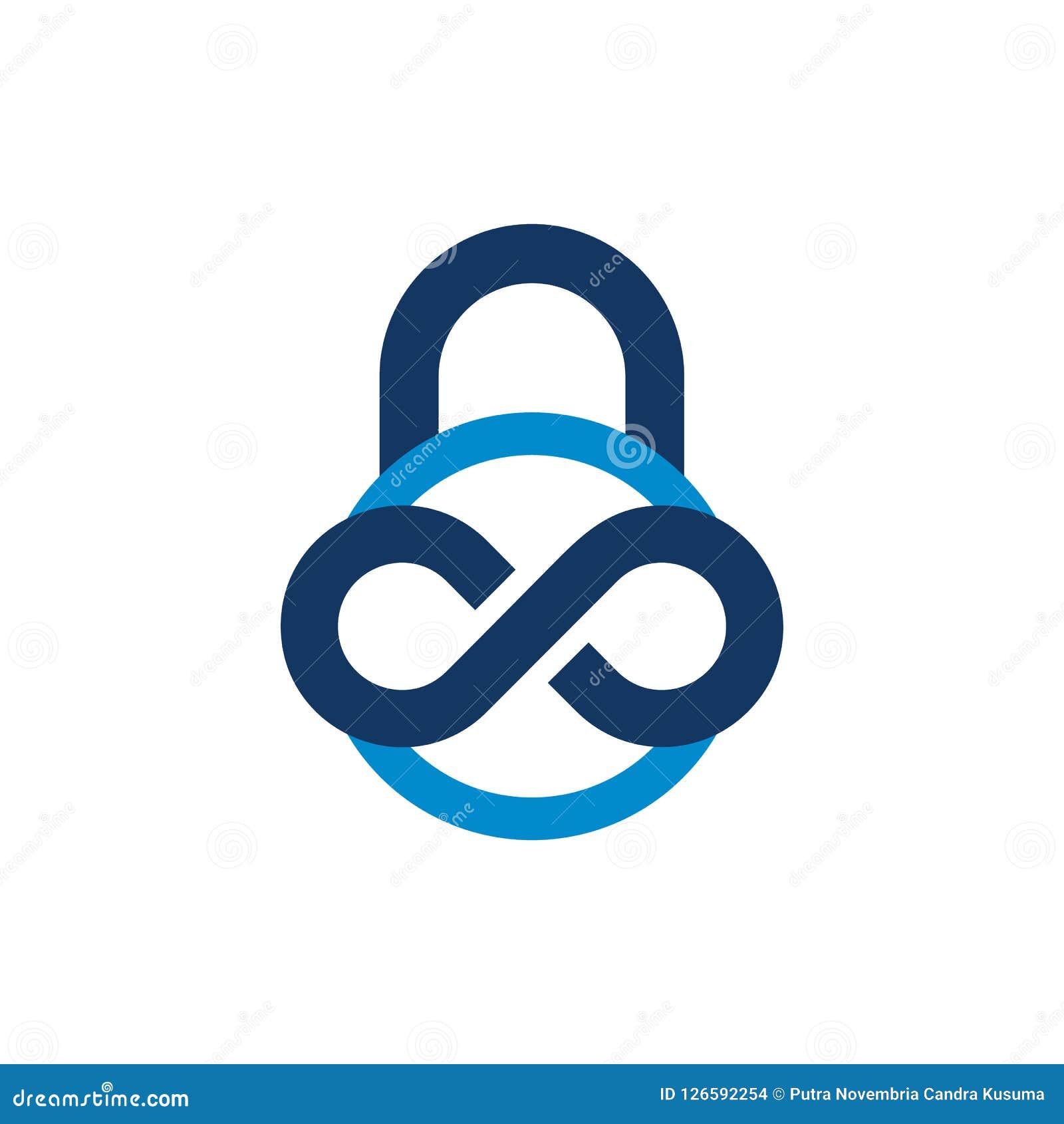 Infinity Lock Logo Icon Design Stock Vector - Illustration of padlock ...