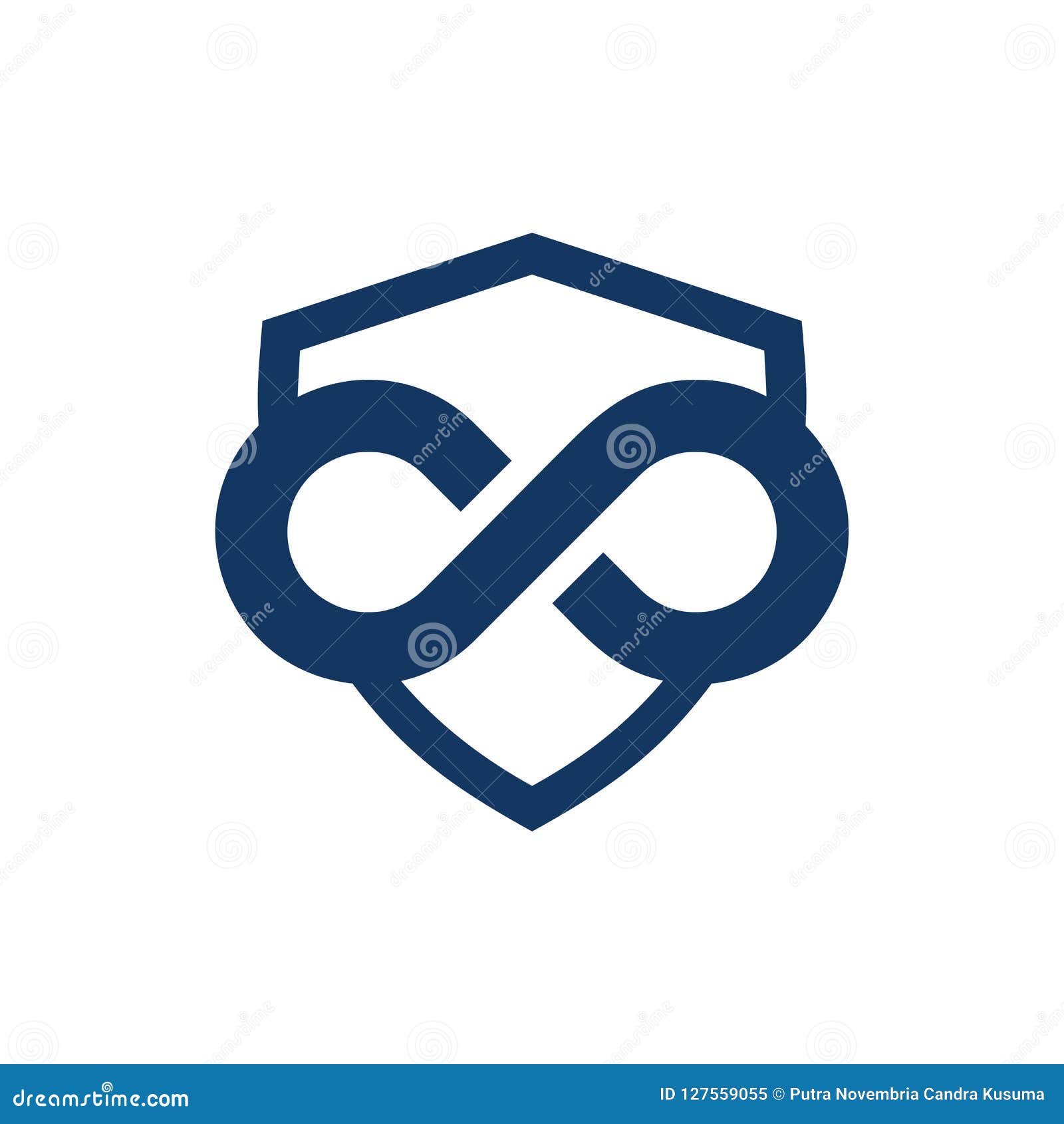 Infinity Shield Logo Icon Design Stock Illustration - Illustration of ...