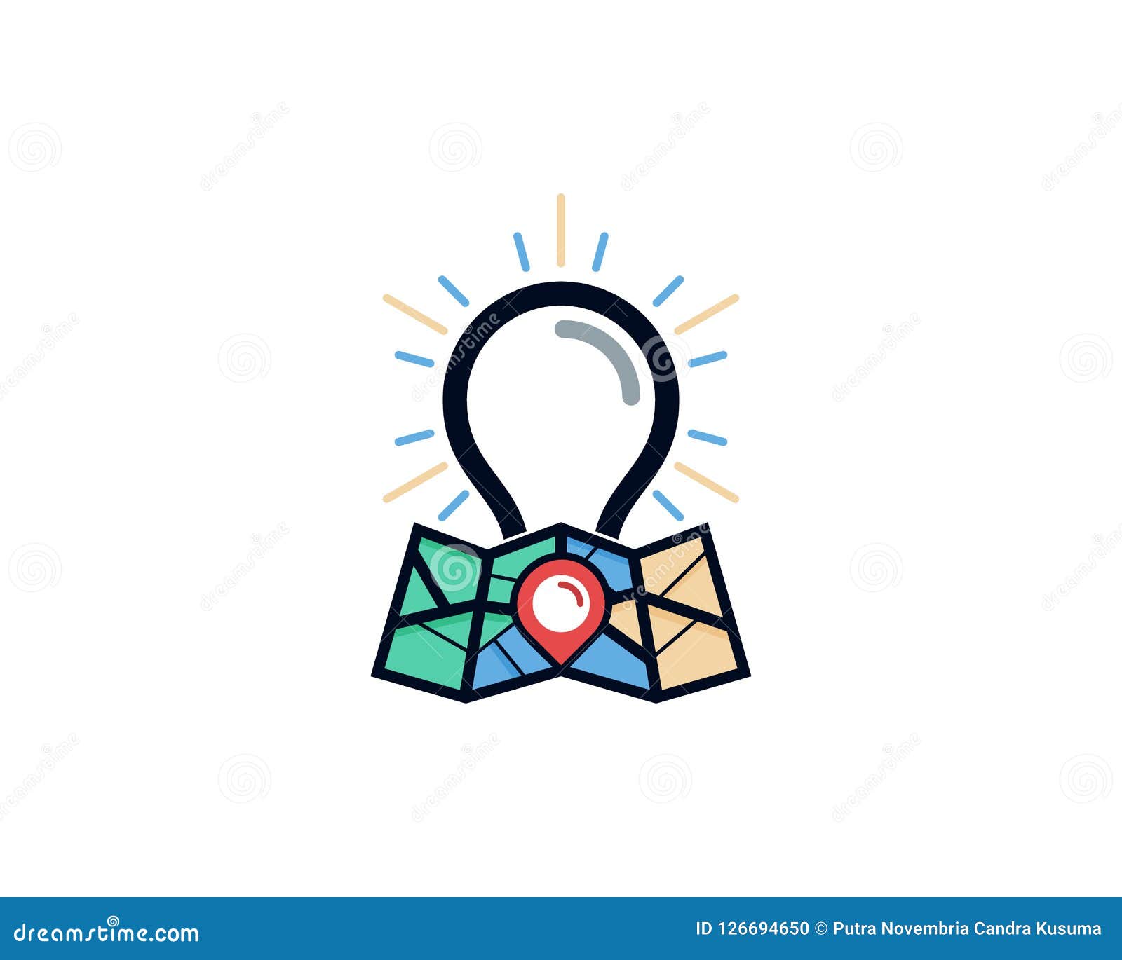 Innovation Map Logo Icon Design Stock Vector - Illustration of company ...
