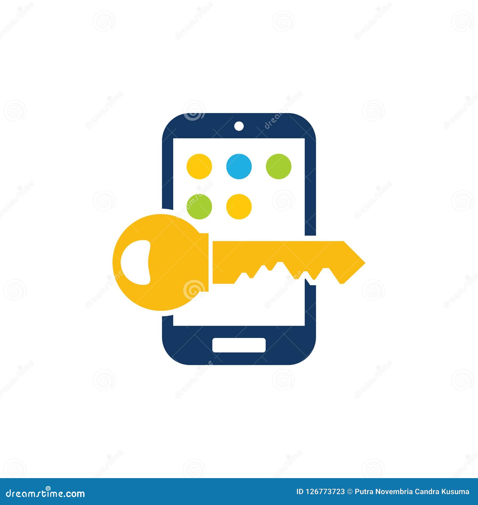 Key Mobile Logo Icon Design Stock Vector - Illustration of logo, device ...