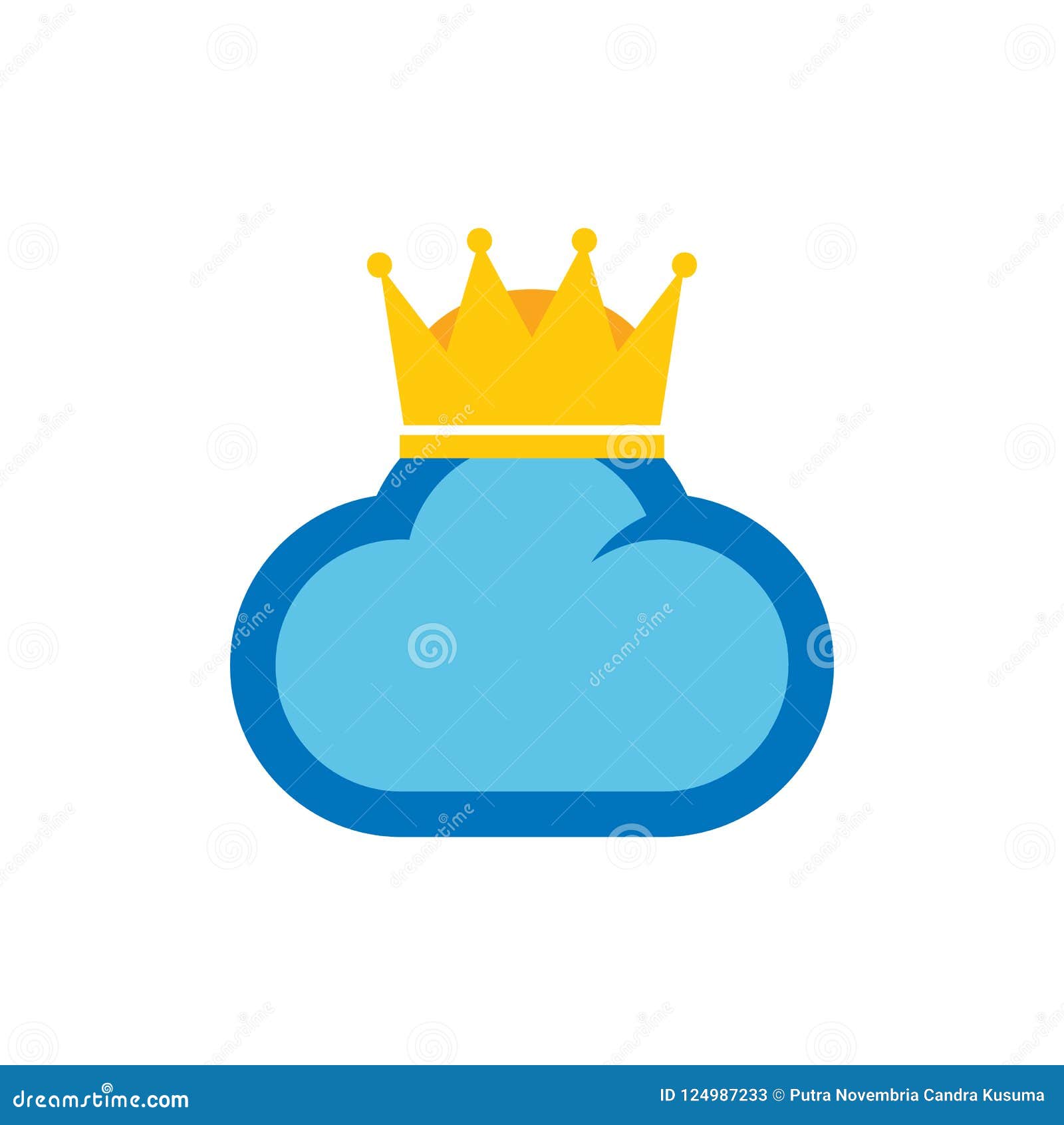King Cloud Logo Icon Design Stock Vector - Illustration of data, logotype: 124987233