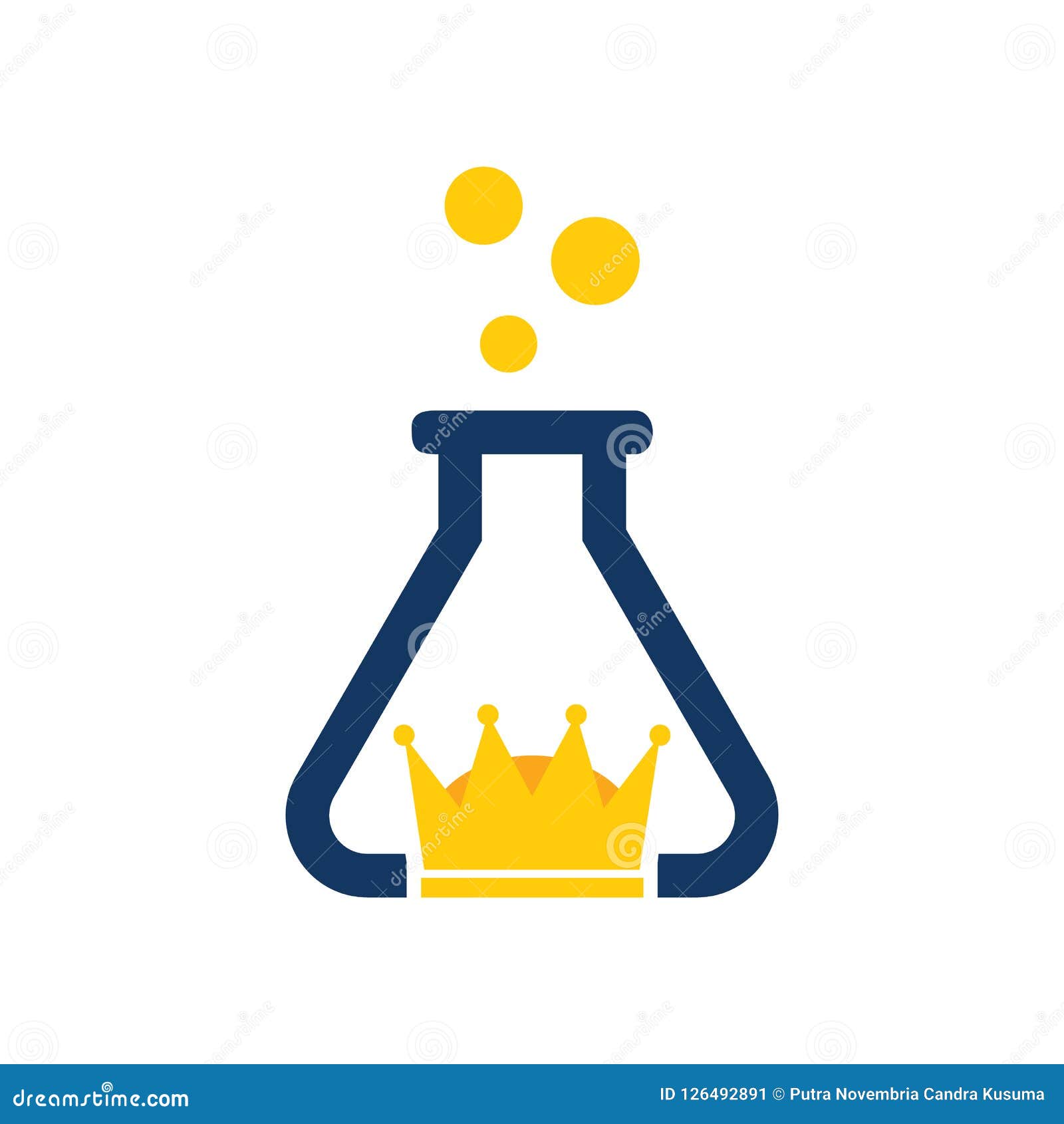 King Lab Logo Icon Design stock vector. Illustration of laboratory ...