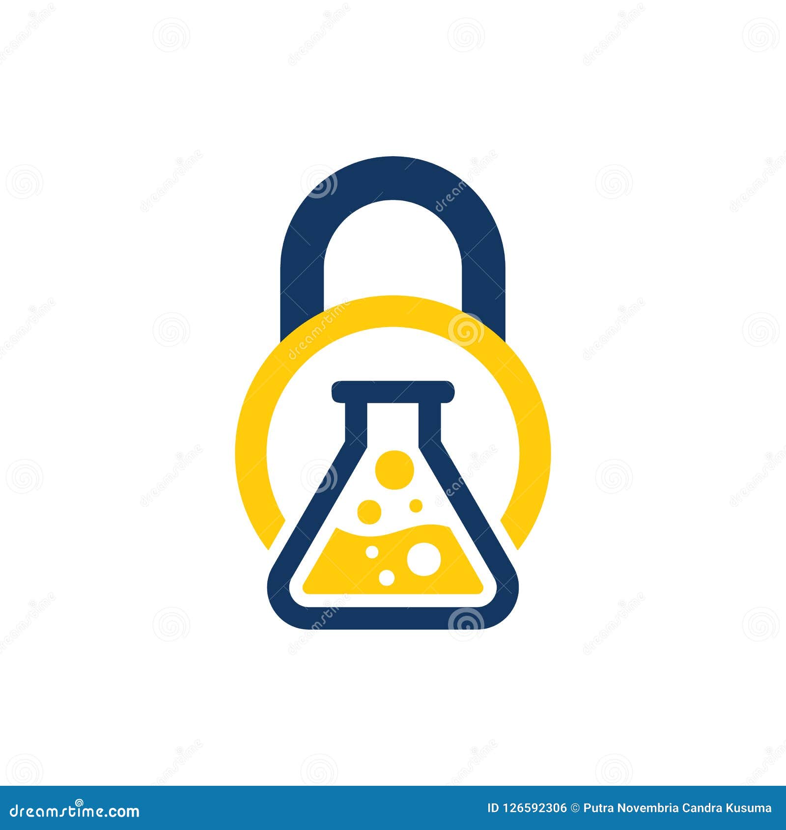 Lab Lock Logo Icon Design stock vector. Illustration of logo - 126592306