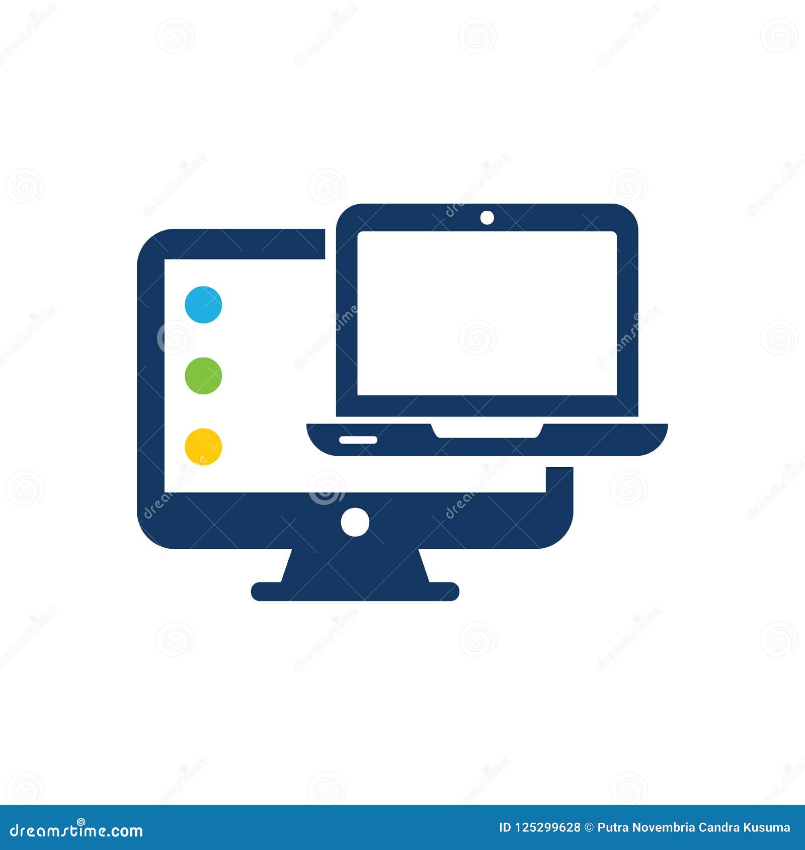 Laptop Computer Logo Icon Design Stock Vector - Illustration of graphic ...