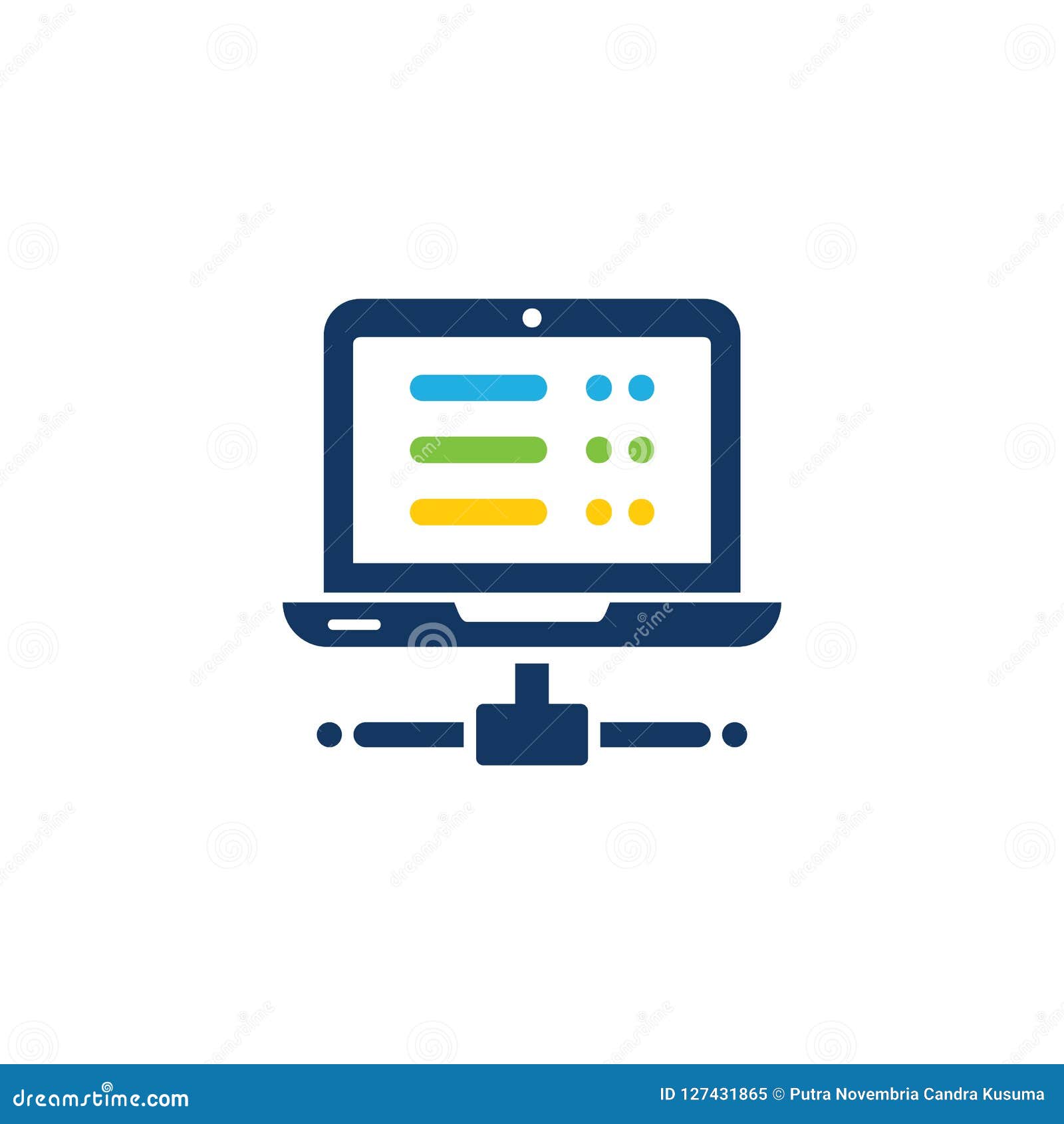 Laptop Server Logo Icon Design Stock Vector - Illustration of hardware ...