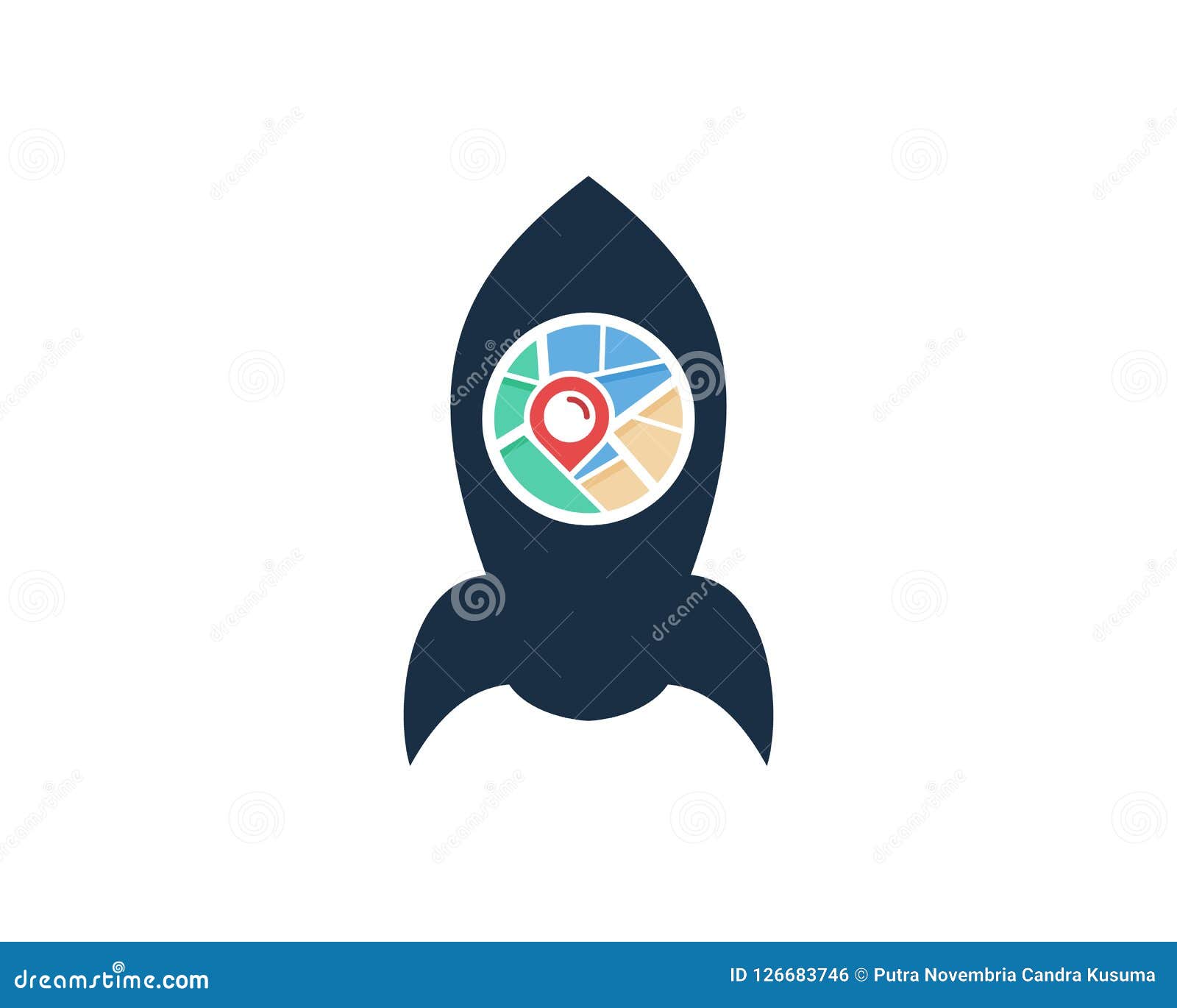 Launch Map Logo Icon Design Stock Vector - Illustration of abstract ...
