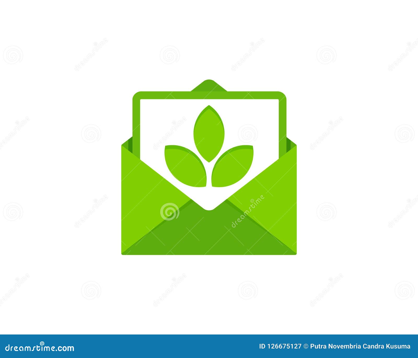 Leaf Mail Logo Icon Design stock vector. Illustration of logotype ...