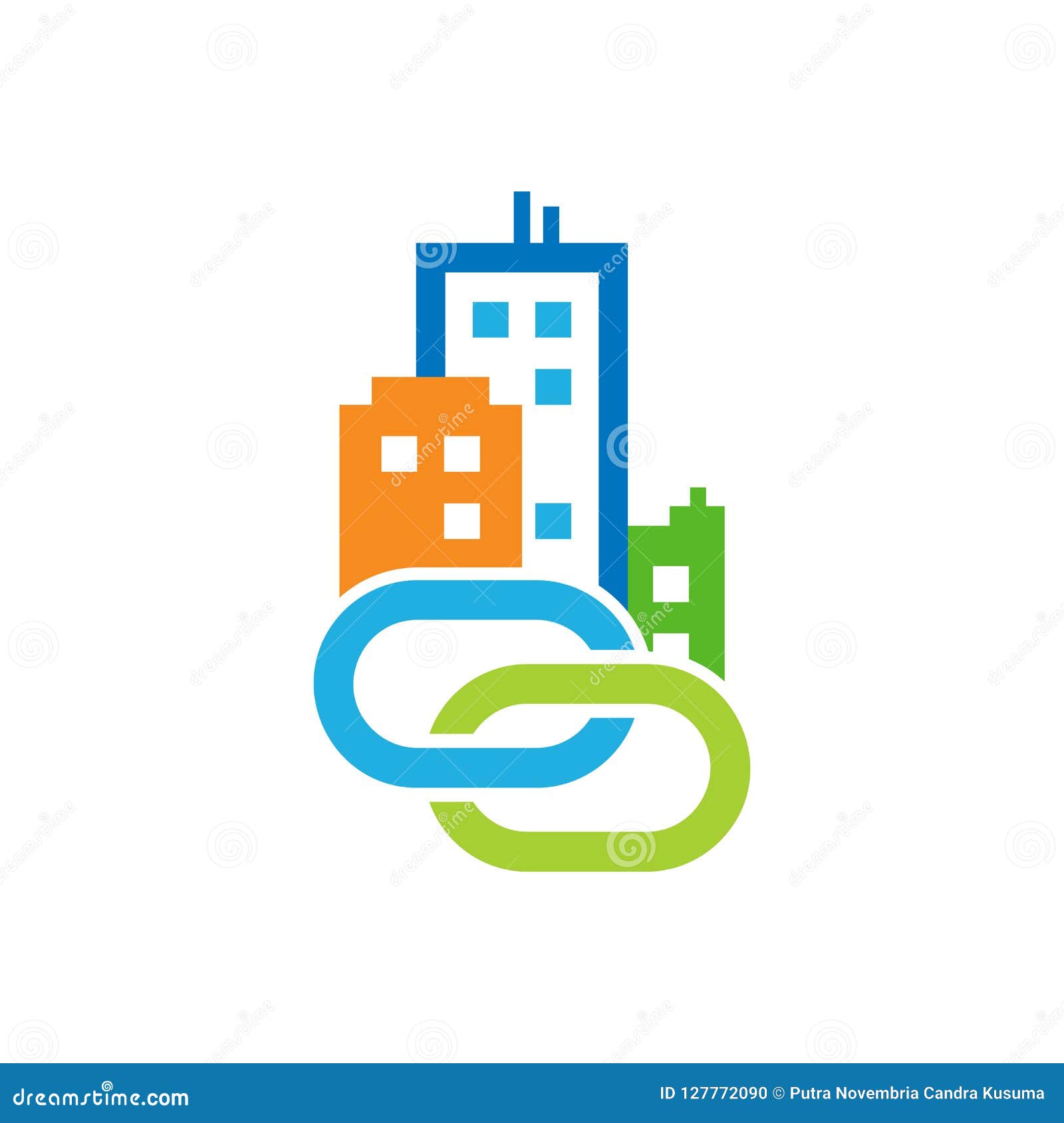 Link Town Logo Icon Design stock vector. Illustration of connect ...