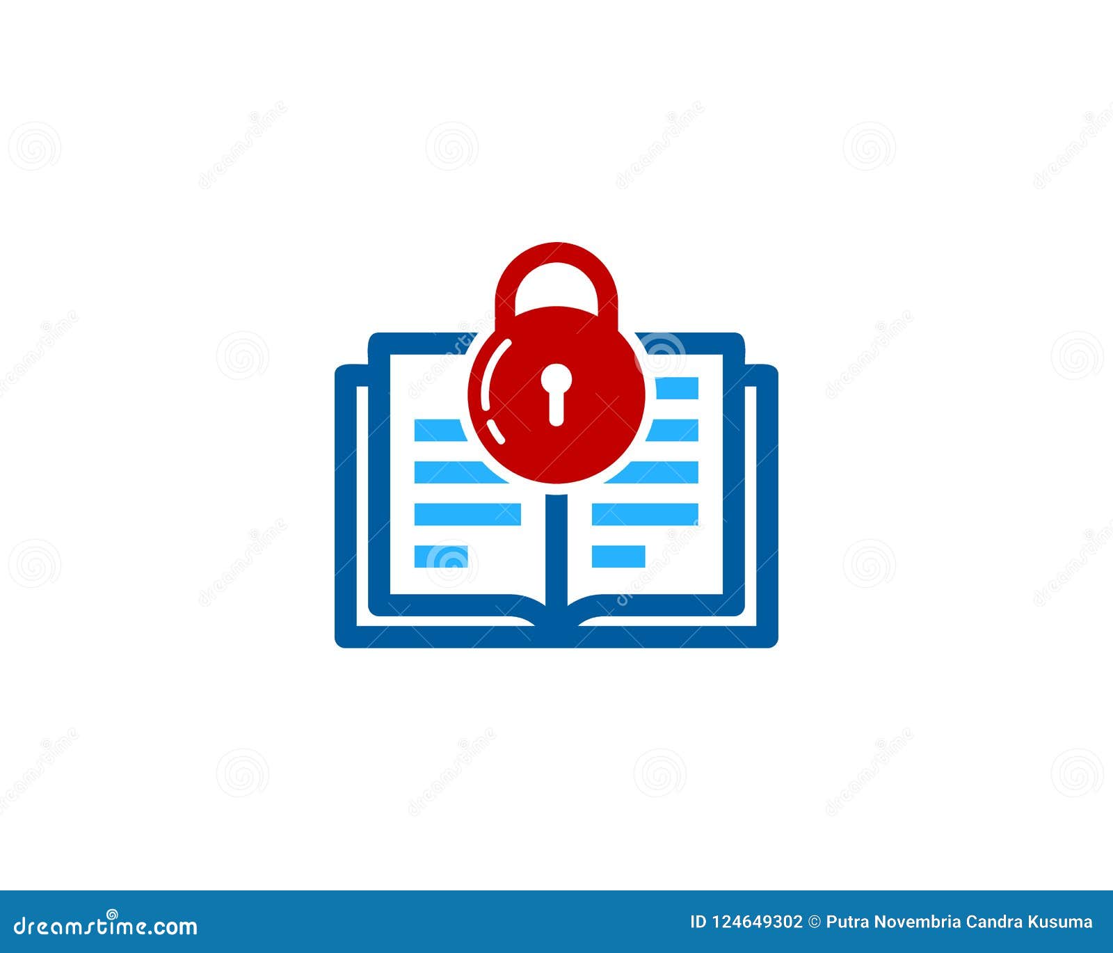 Lock Book Logo Icon Design stock vector. Illustration of education ...