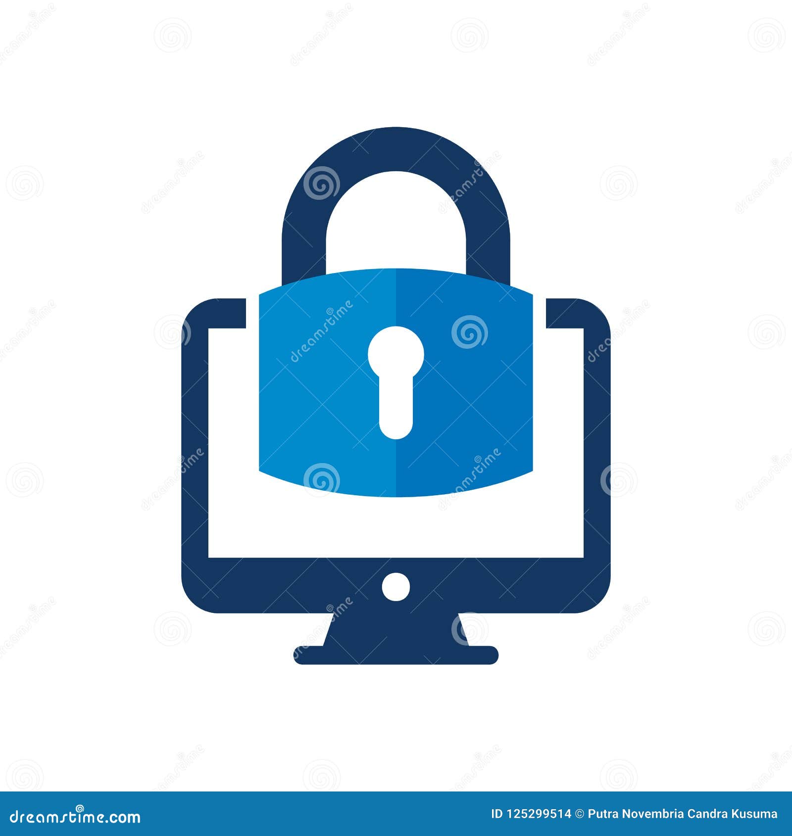 Lock Computer Logo Icon Design Stock Vector - Illustration of element ...