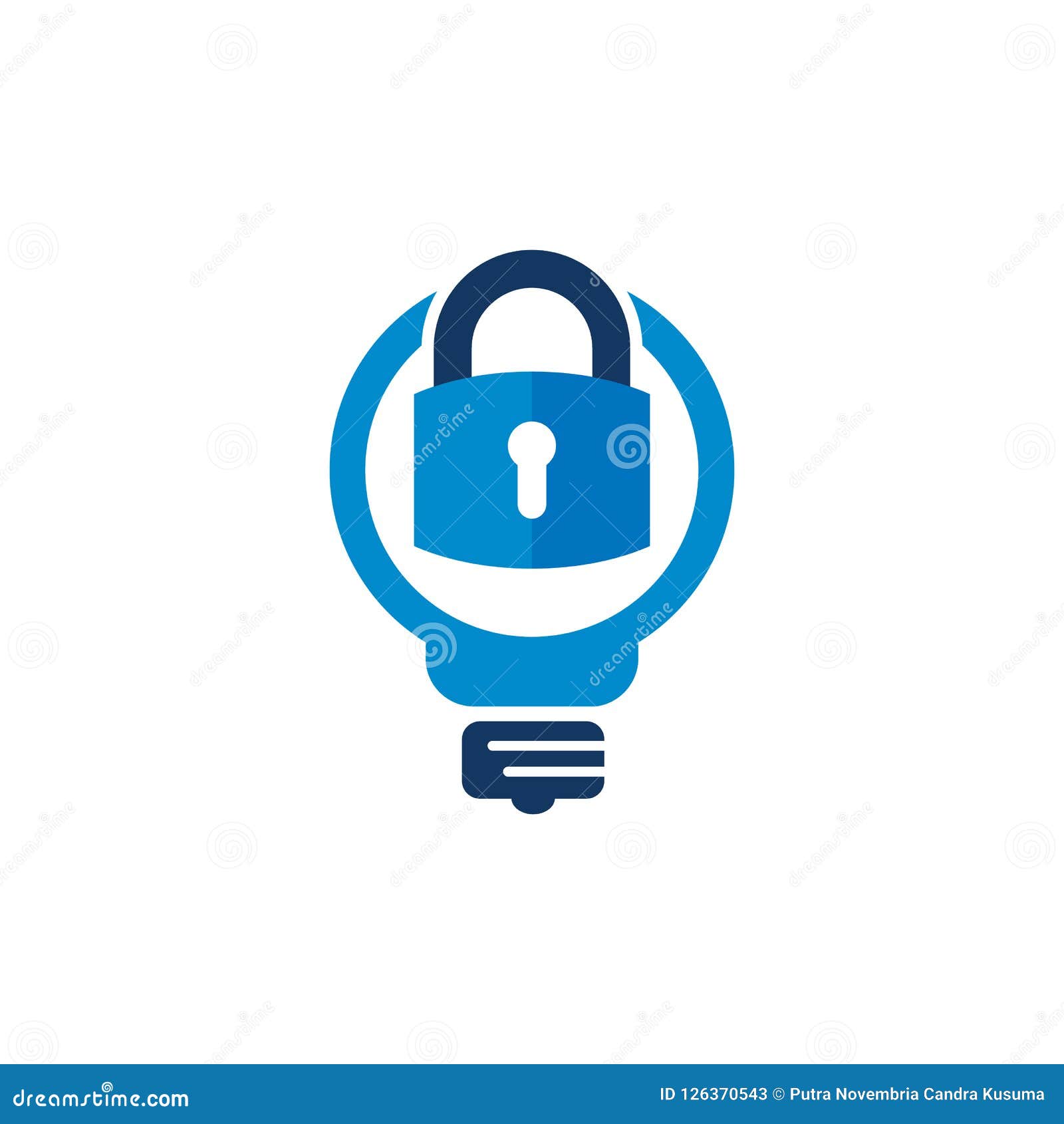 Lock Idea Head Logo Icon Design Stock Vector - Illustration of ...