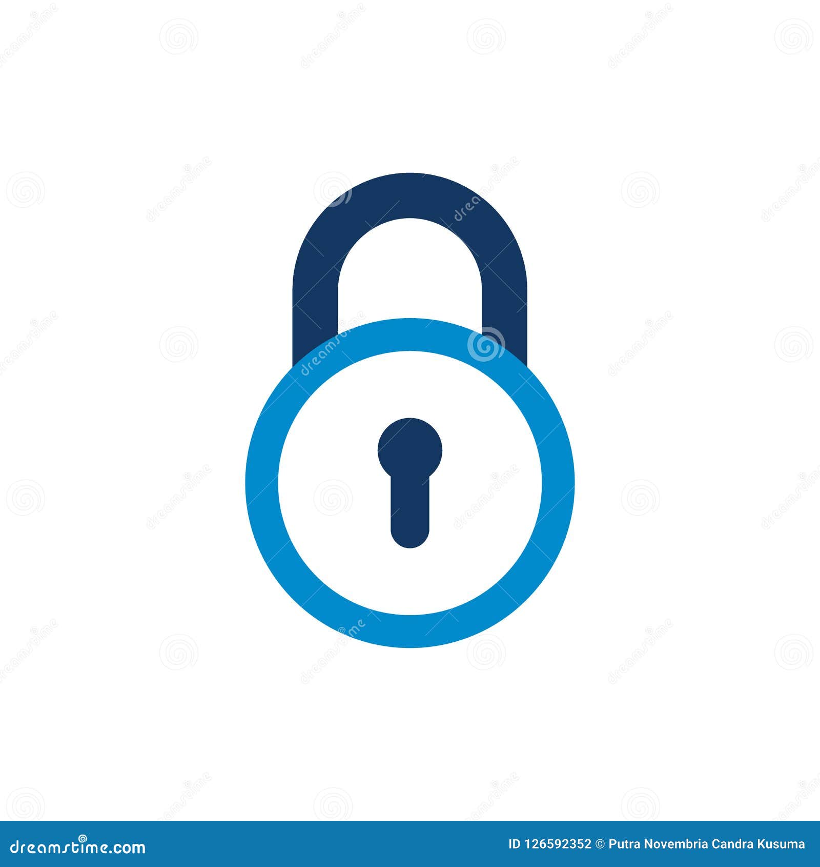 Lock Logo Icon Design stock vector. Illustration of symbol - 126592352