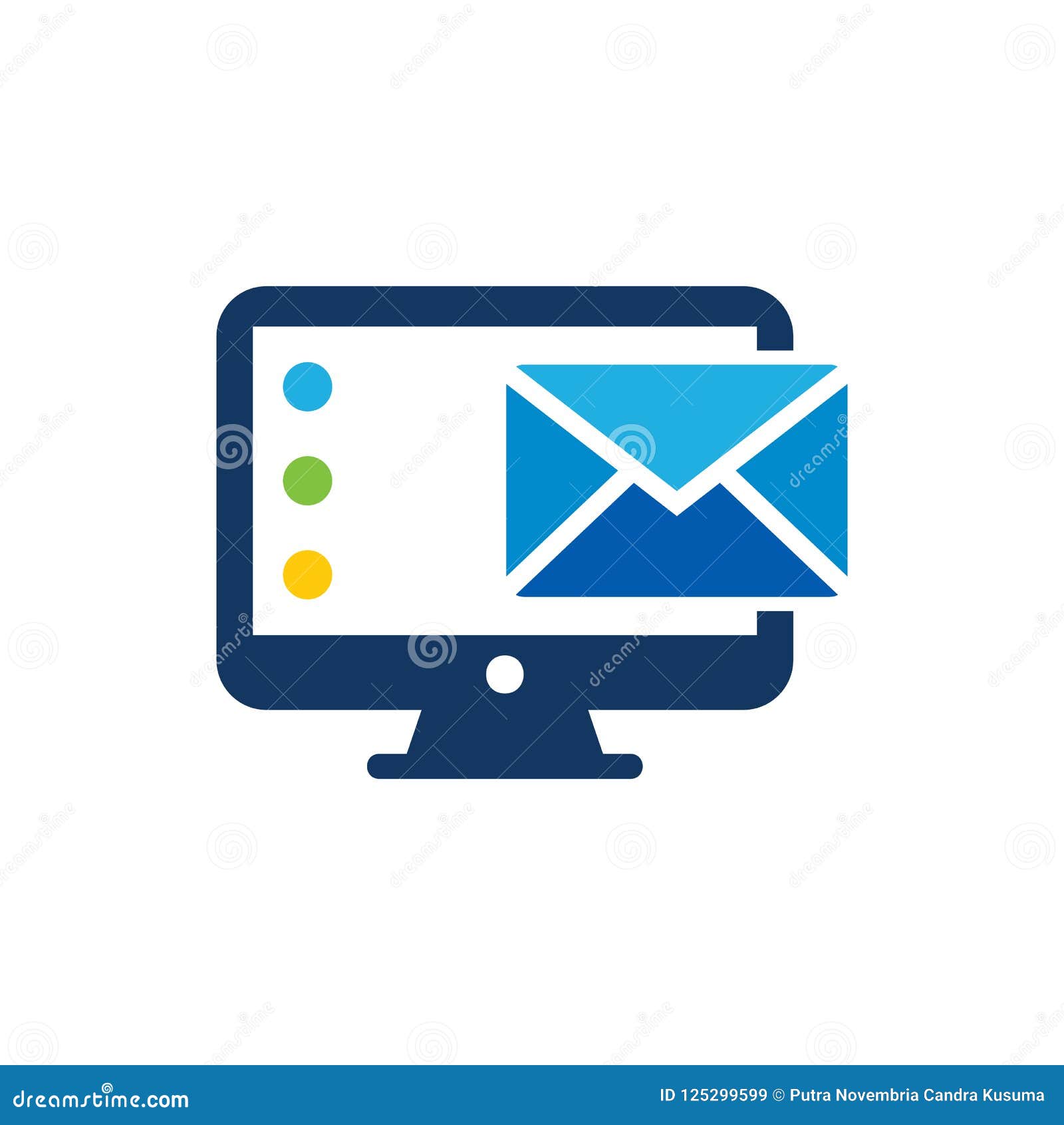 Mail Computer Logo Icon Design Stock Vector - Illustration of logotype ...