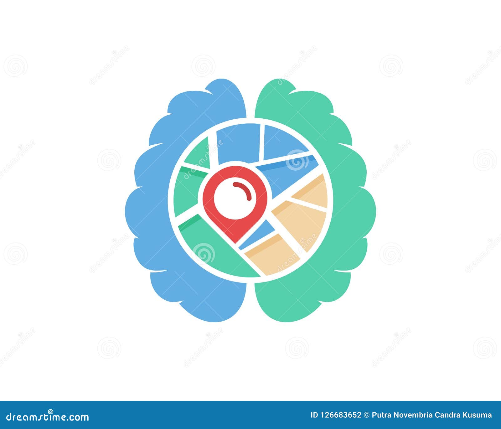 Mind Map Logo Icon Design stock vector. Illustration of branding ...