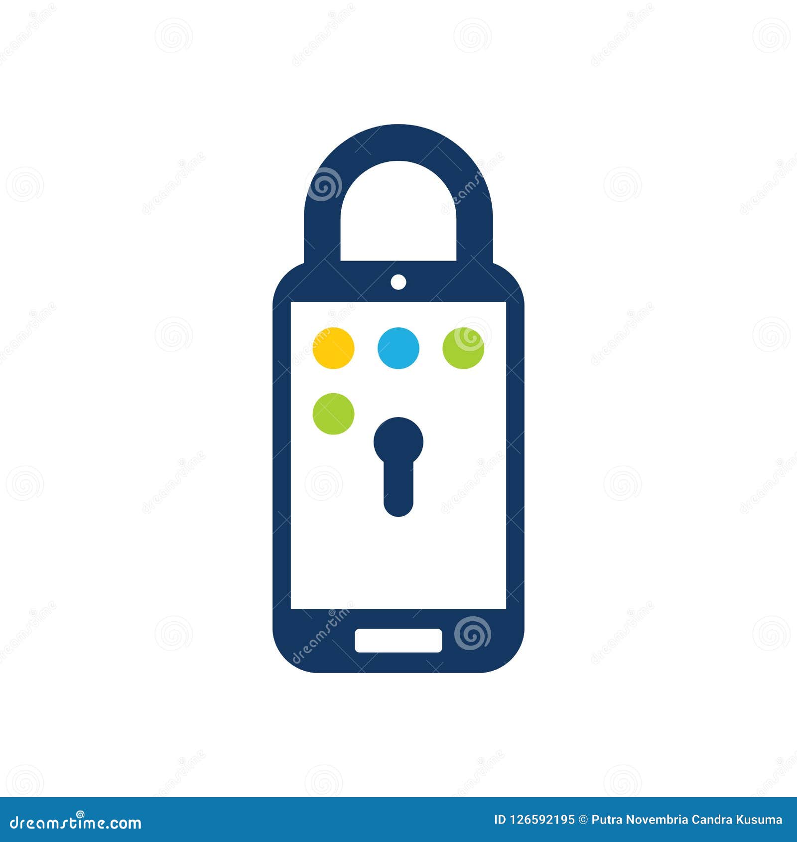 Mobile Lock Logo Icon Design Stock Vector - Illustration of identity ...