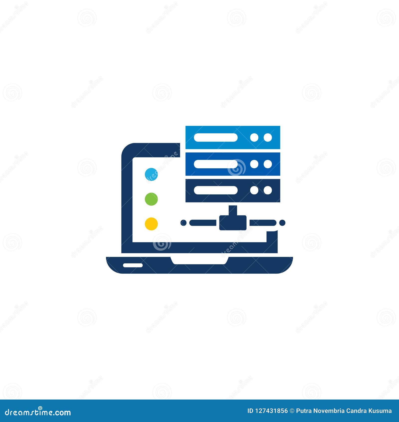 Notebook Server Logo Icon Design Stock Illustration - Illustration of ...