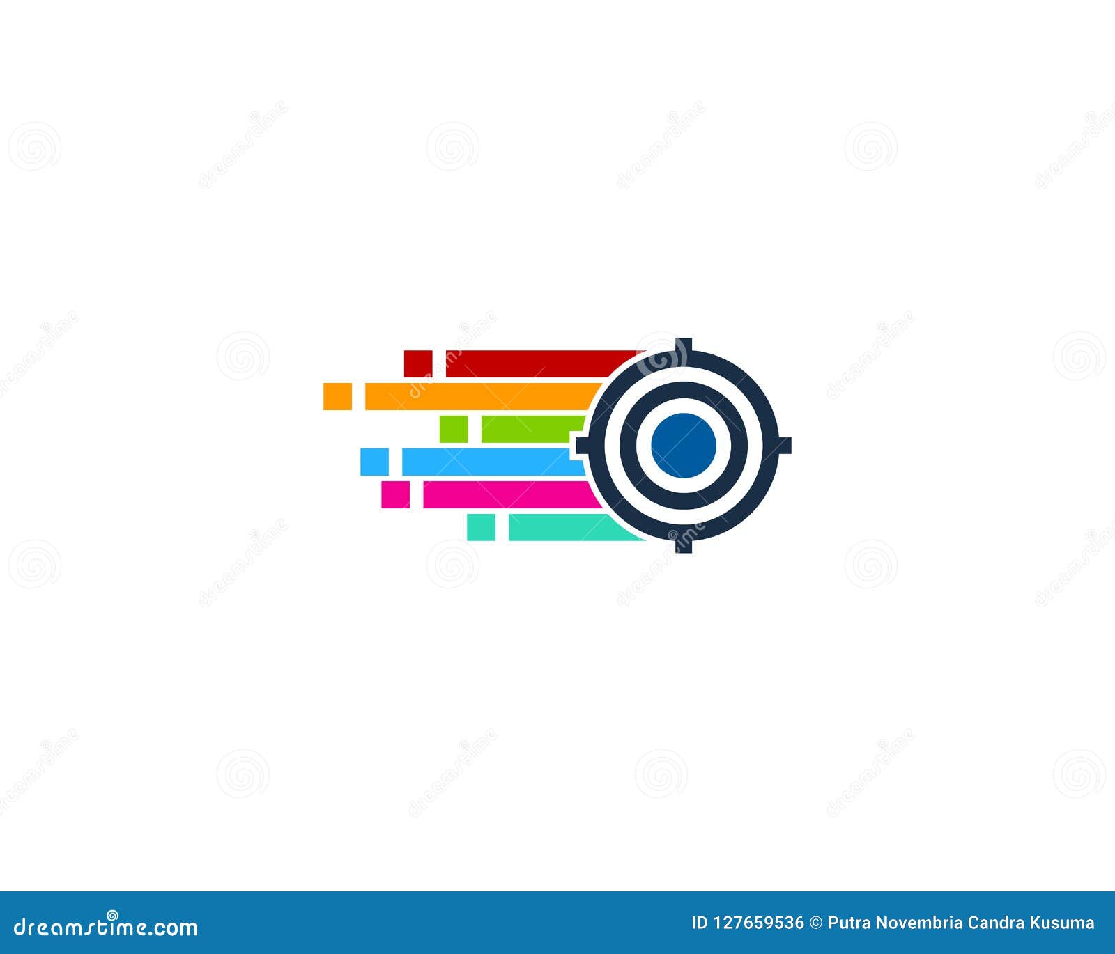 Pixel Art Target Logo Icon Design Stock Vector - Illustration of data ...