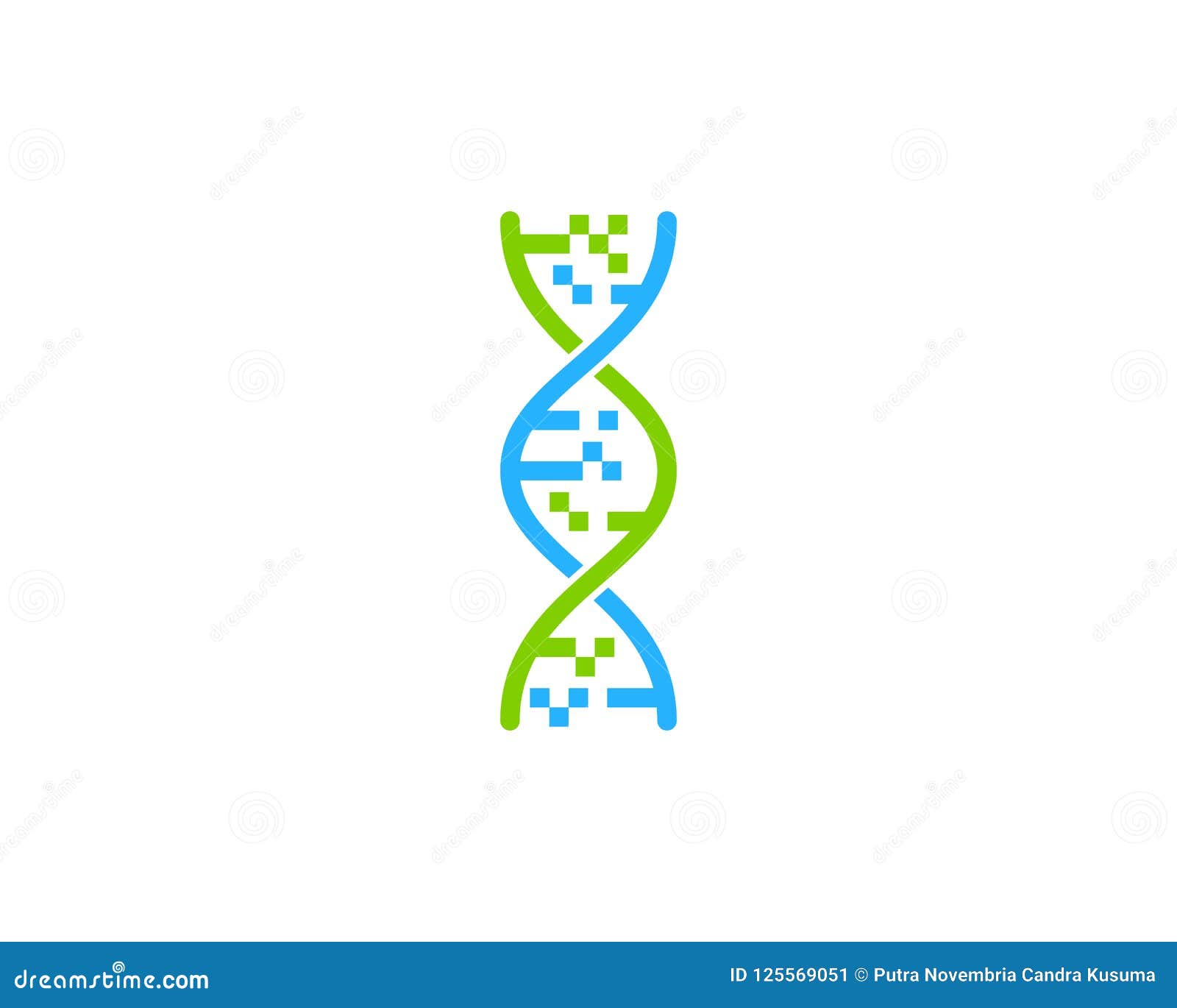 Pixel Dna Logo Icon Design stock vector. Illustration of helix - 125569051