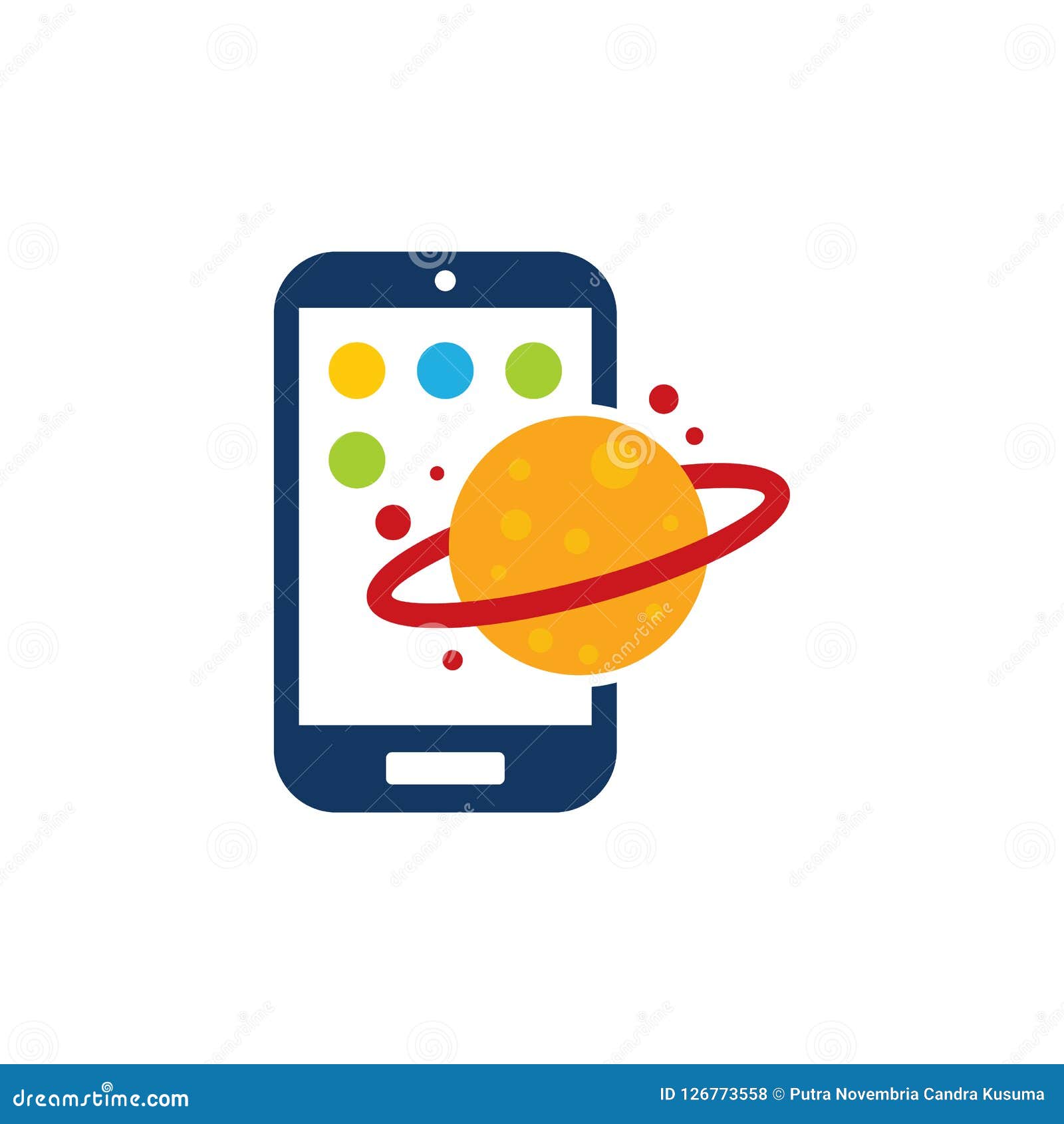 Planet Mobile Logo Icon Design Stock Vector - Illustration of identity ...