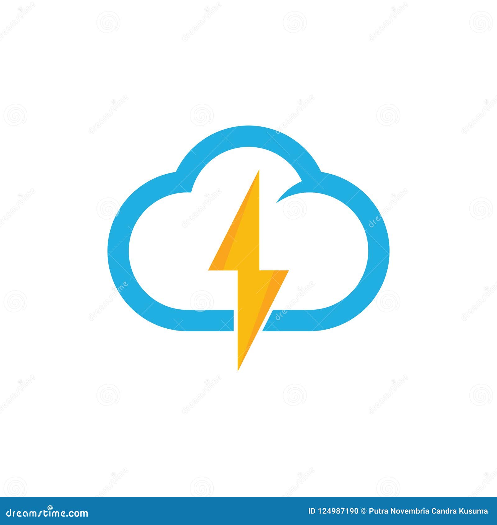 Power Cloud Logo Icon Design Stock Vector - Illustration of internet ...