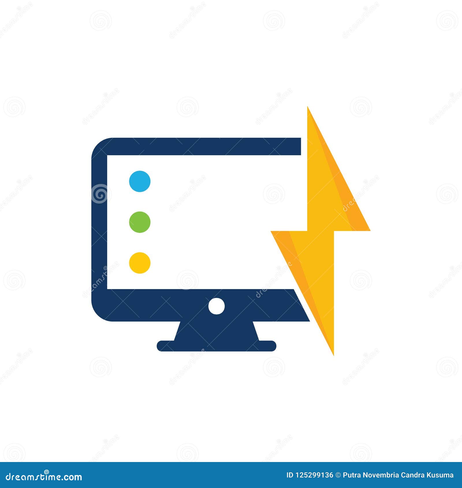 Power Computer Logo Icon Design Stock Vector - Illustration of modern ...