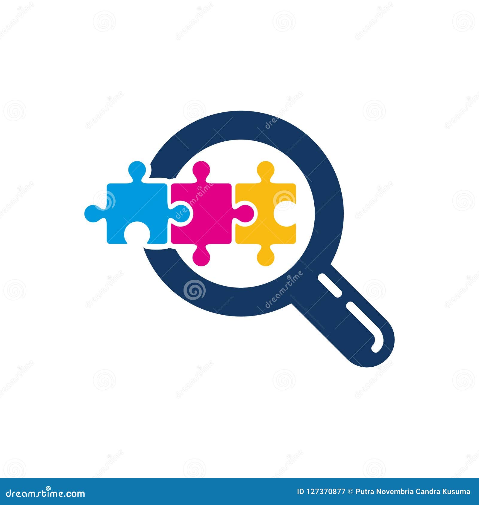 Puzzle Search Logo Icon Design Stock Vector - Illustration of icon ...