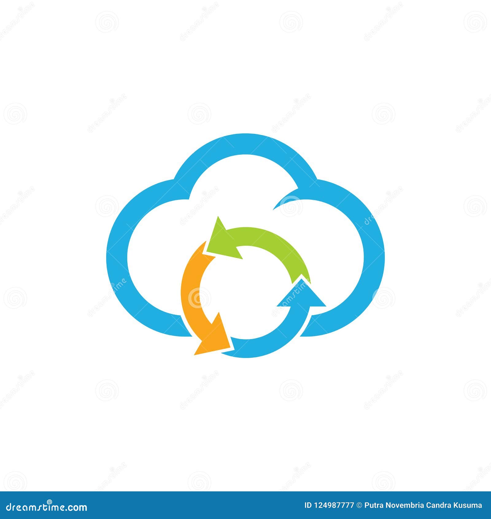 Recycle Cloud Logo Icon Design Stock Vector - Illustration of natural ...