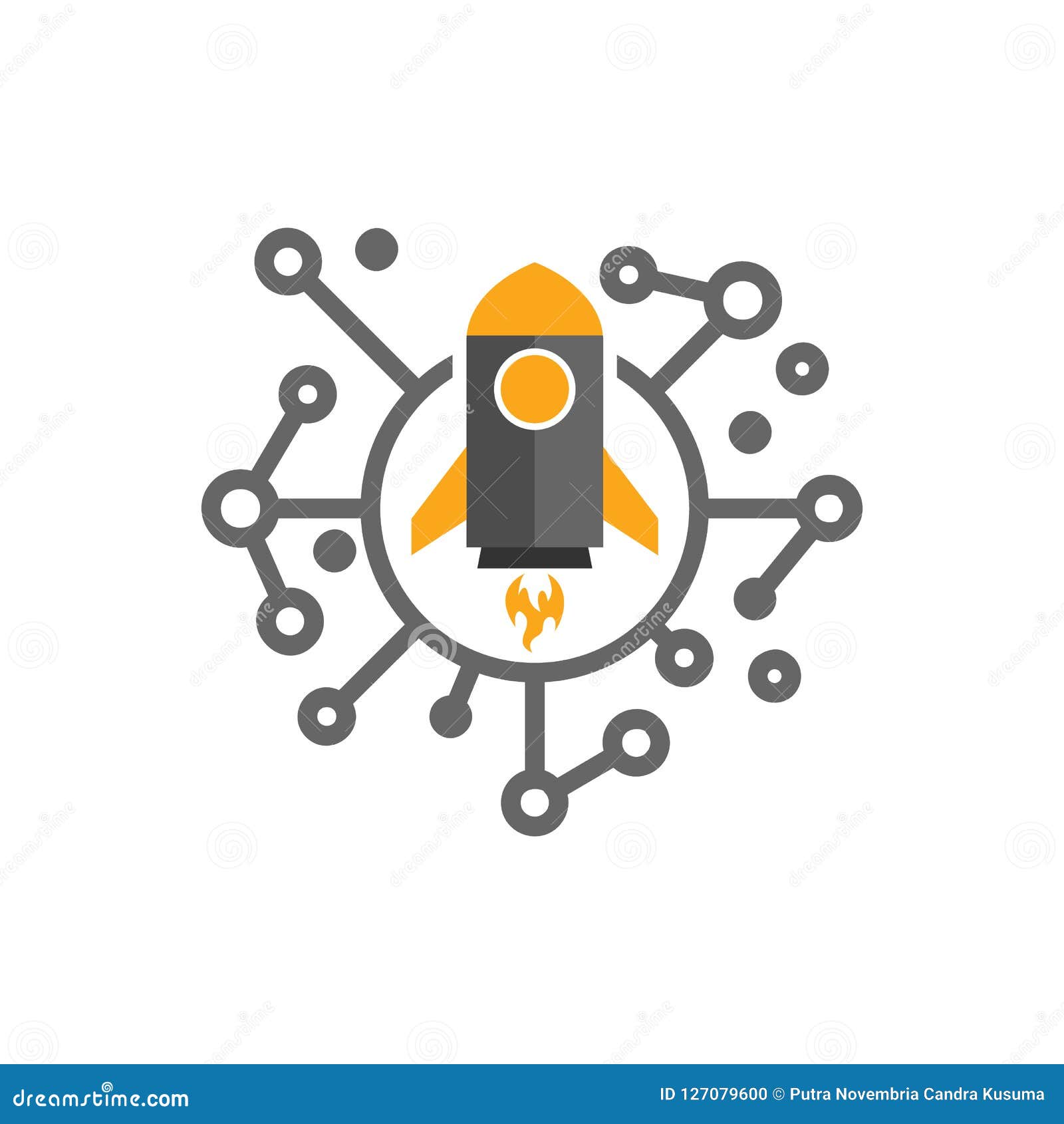 Rocket Network Logo Icon Design Stock Vector - Illustration of logotype ...