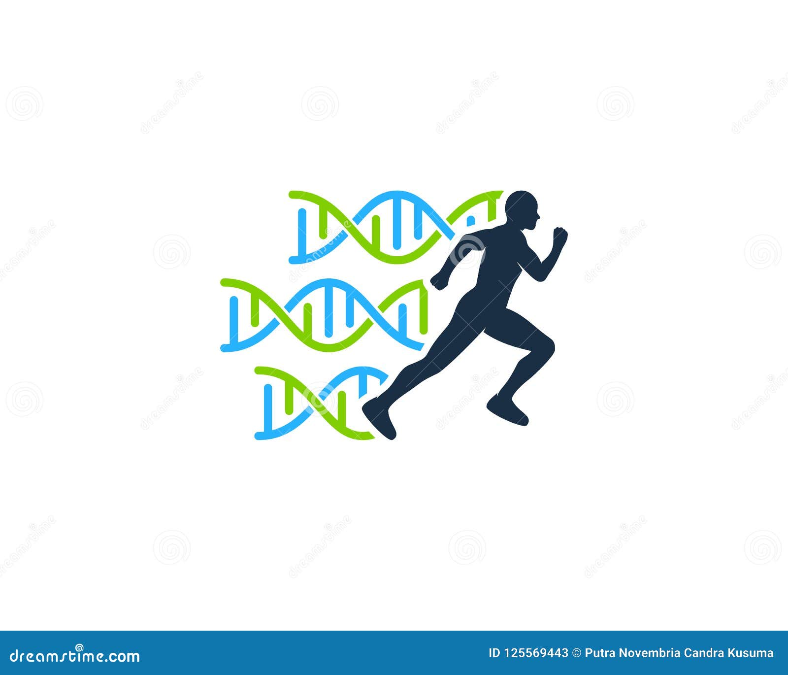 Run Dna Logo Icon Design stock vector. Illustration of genetic - 125569443