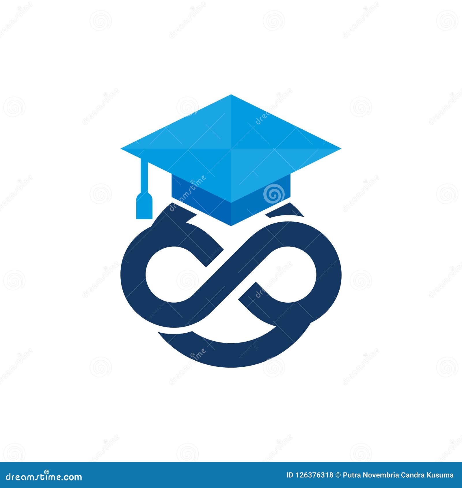 School Infinity Head Logo Icon Design Stock Vector - Illustration of ...