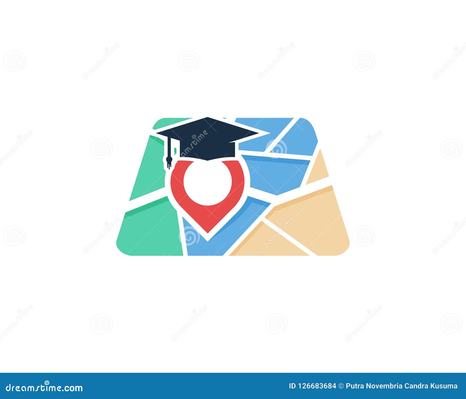 School Map Logo Icon Design Stock Vector - Illustration of cartography ...