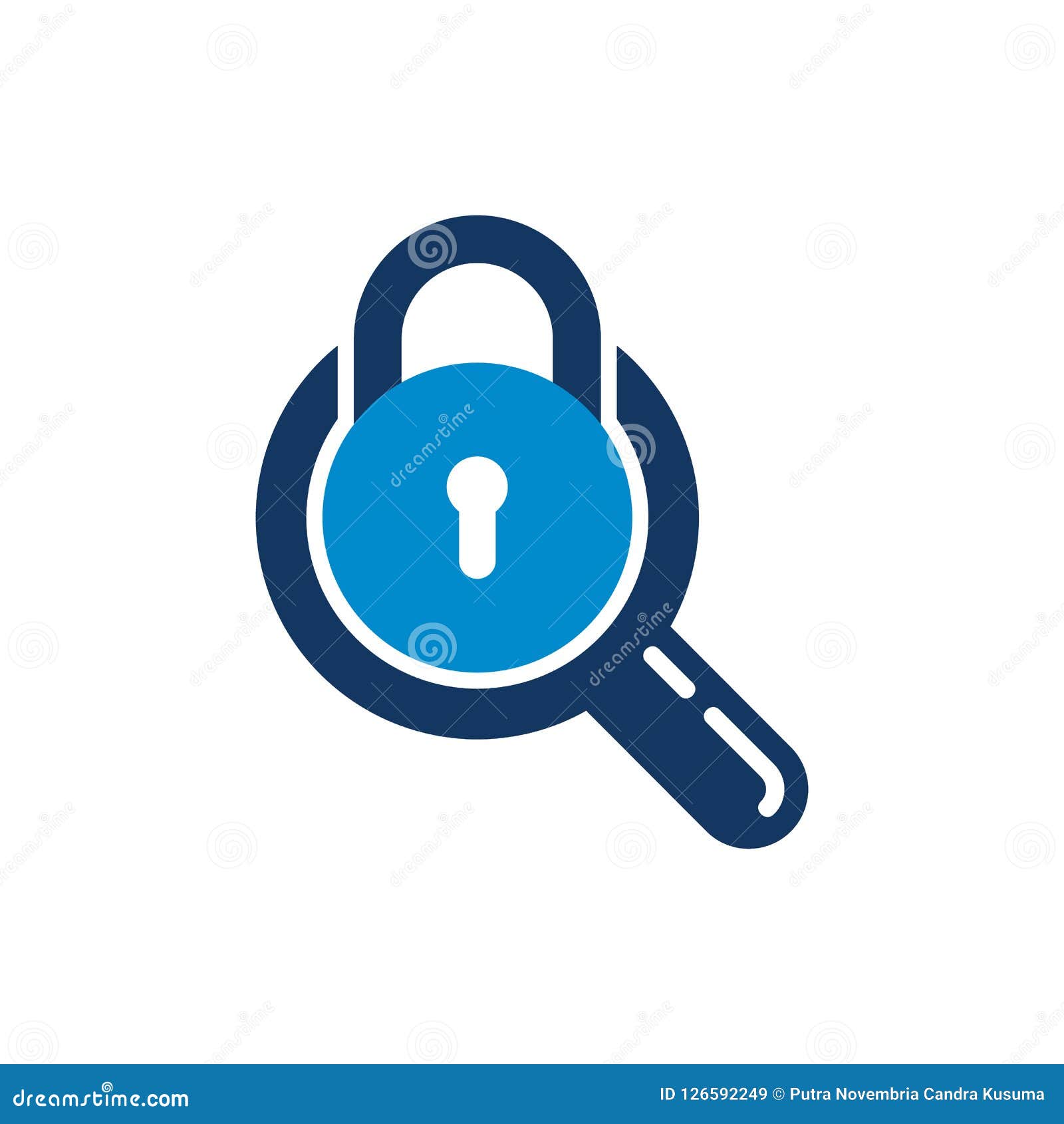 Search Lock Logo Icon Design Stock Vector - Illustration of magnify ...