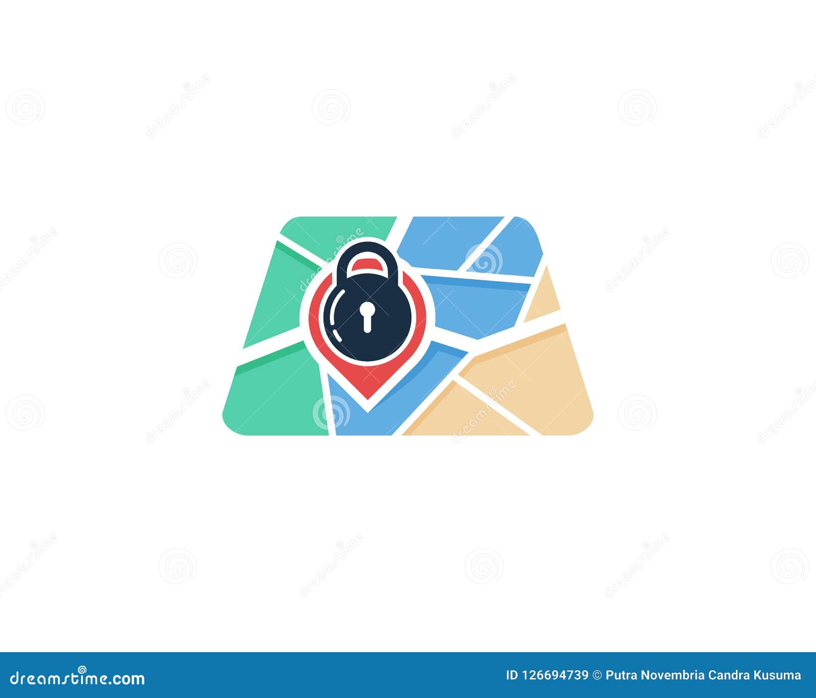 Security Map Logo Icon Design Stock Vector - Illustration of privacy ...