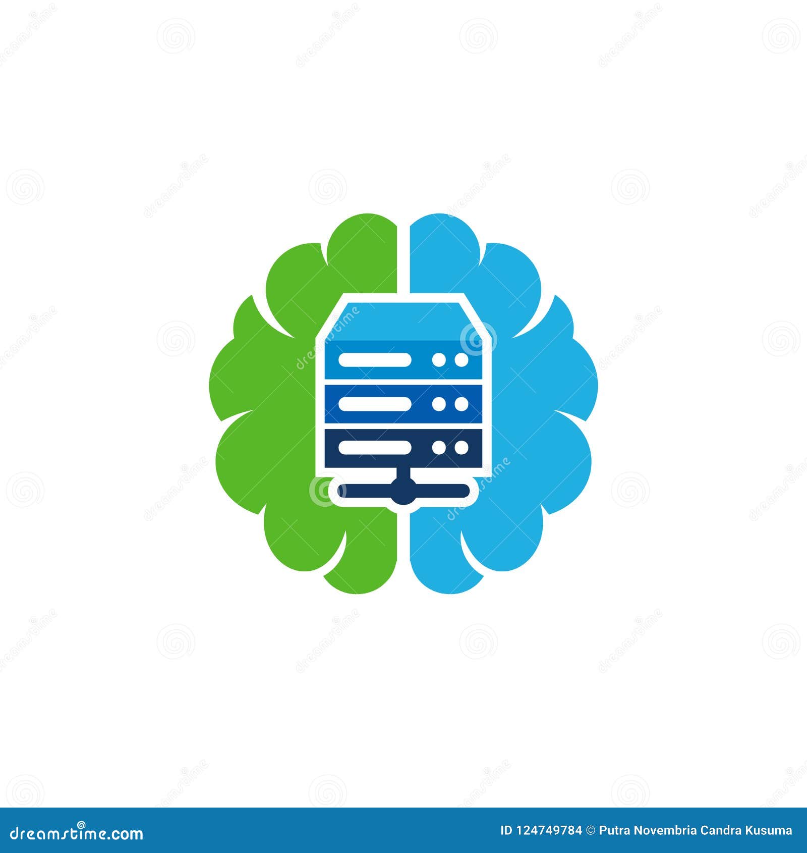 Server Brain Logo Icon Design Stock Vector - Illustration of mind ...