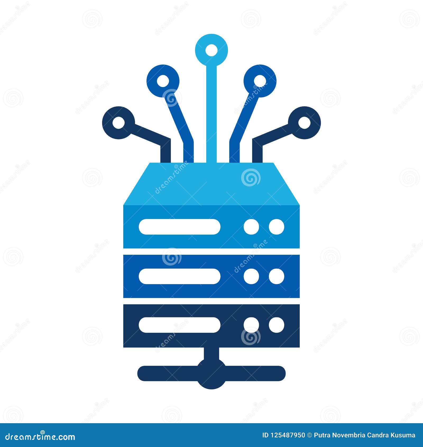 Server Digital Logo Icon Design Stock Vector - Illustration of internet ...