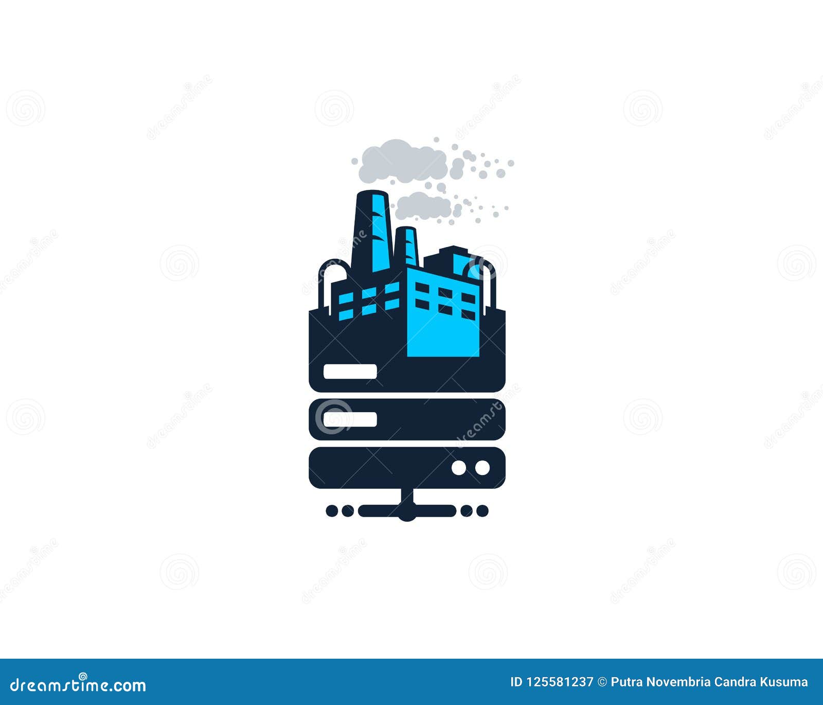 Server Factory Logo Icon Design Stock Vector - Illustration of ...