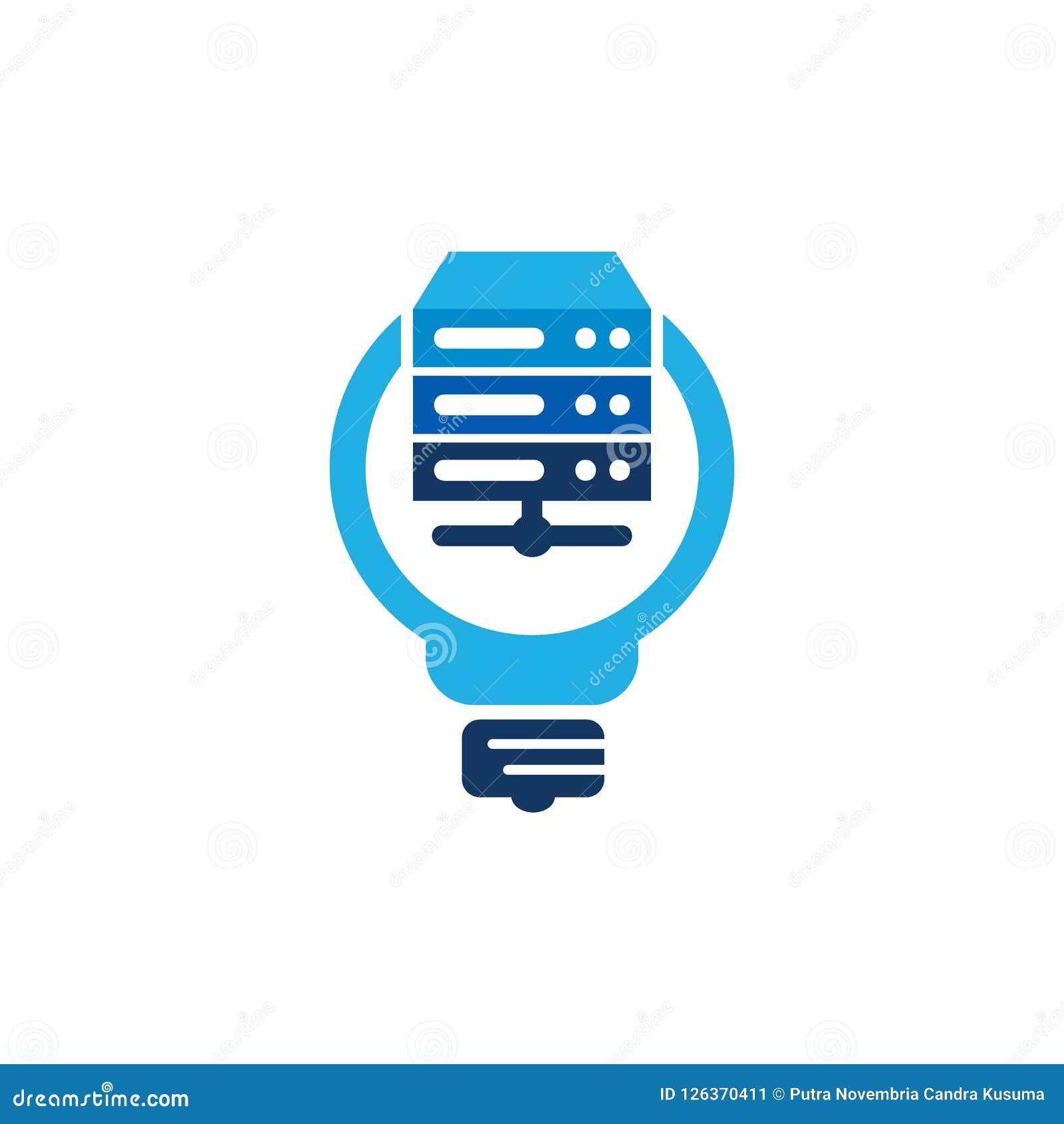 Server Idea Head Logo Icon Design Stock Vector - Illustration of ...