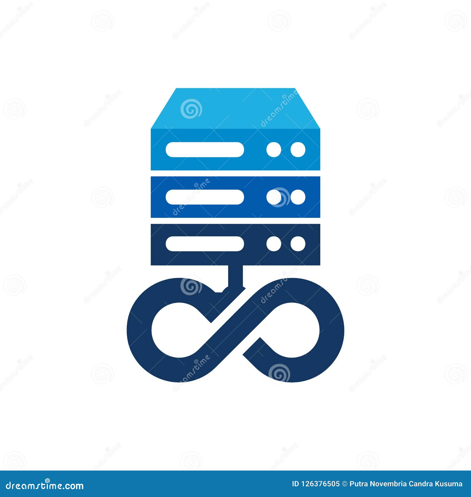 Server Infinity Head Logo Icon Design Stock Vector - Illustration of ...