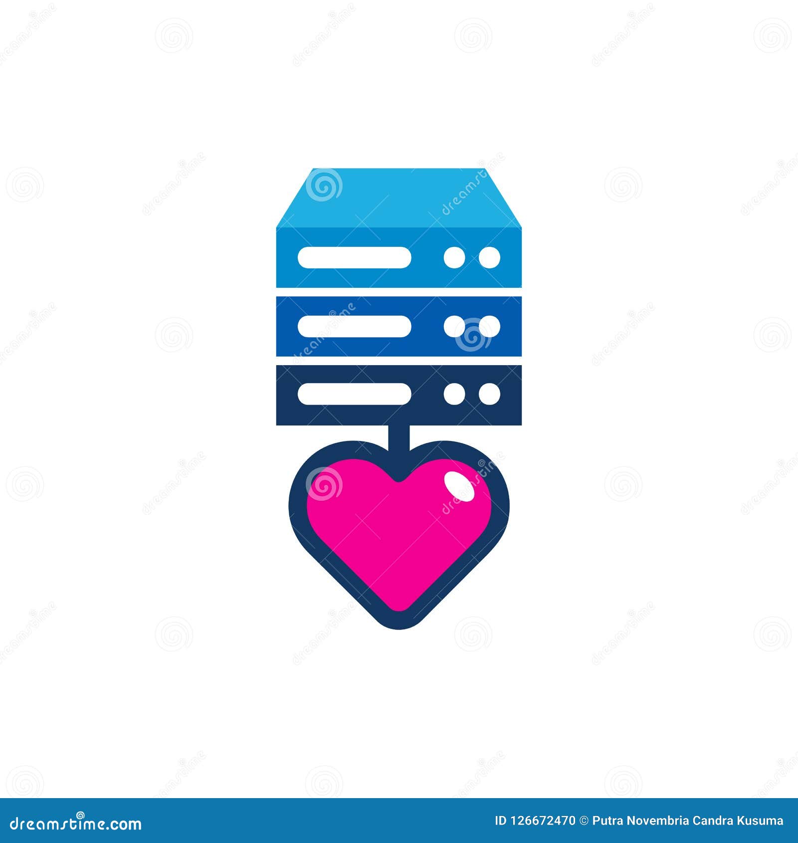 Server Love Logo Icon Design Stock Vector - Illustration of logo, heart ...