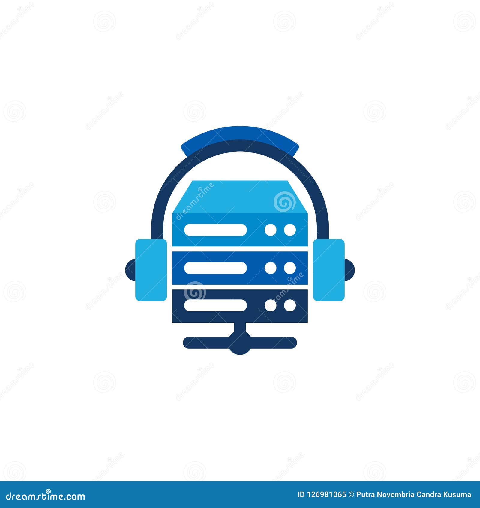 Server Music Logo Icon Design Stock Vector - Illustration of data ...